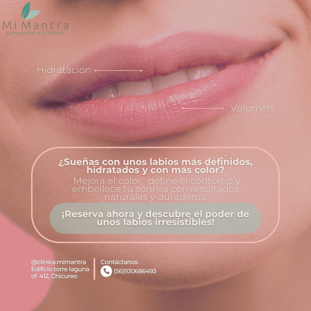 Hidratación de labios, 1 jeringa ácido hialurónico – Clinica Mi Mantra